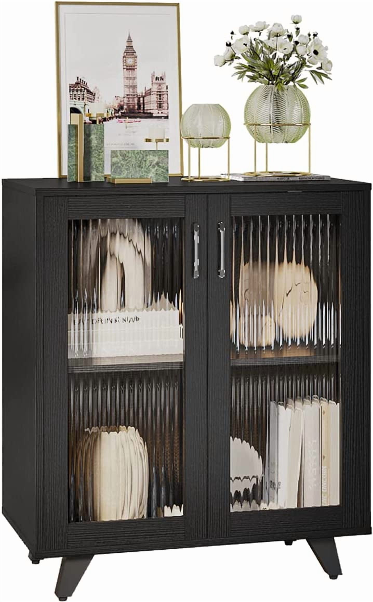Panana Storage Cabinet, Buffet Sideboard Server Table with Doors and ...