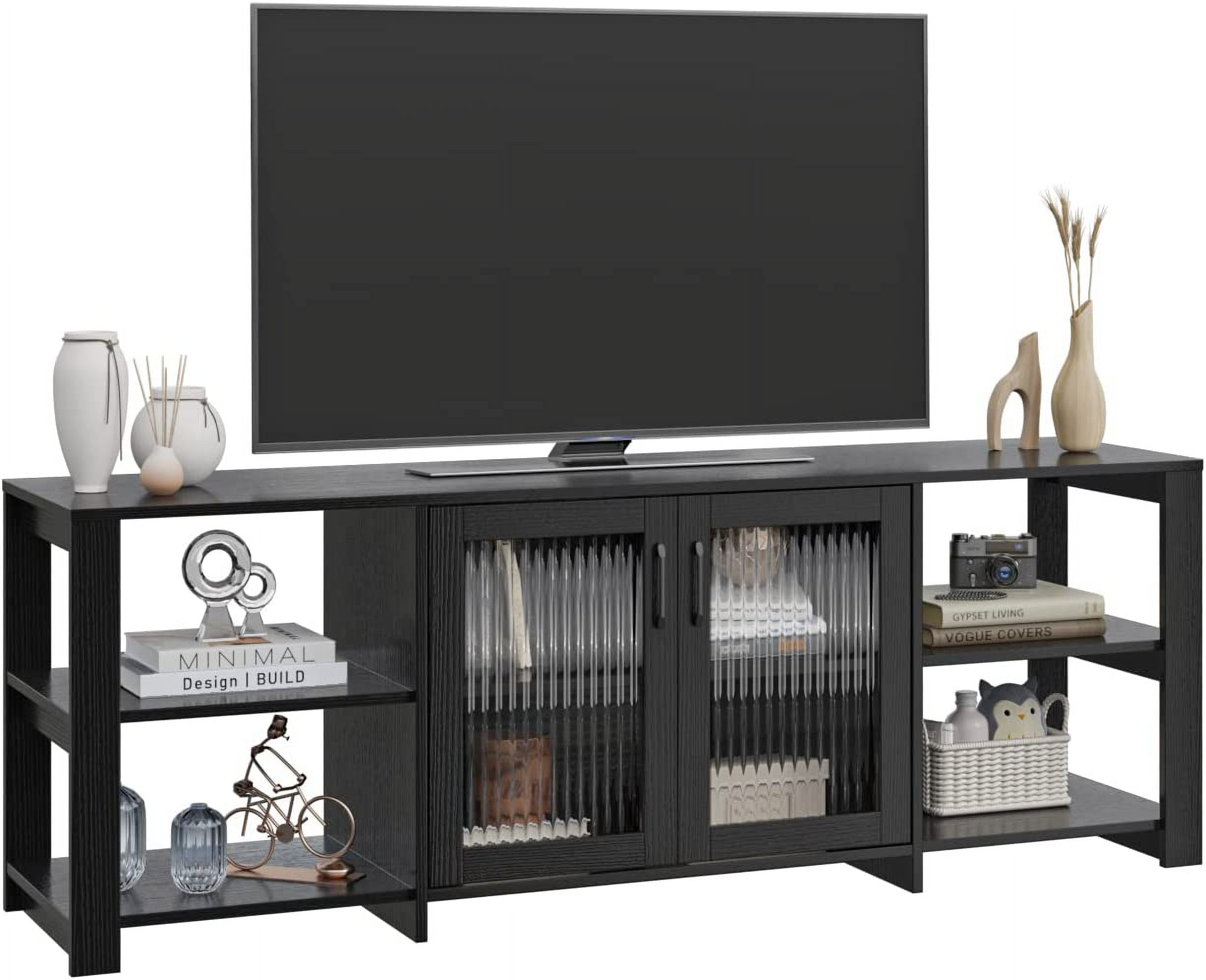 Panana TV Stand for 70 inch TV, Entertainment Center TV Console Table ...