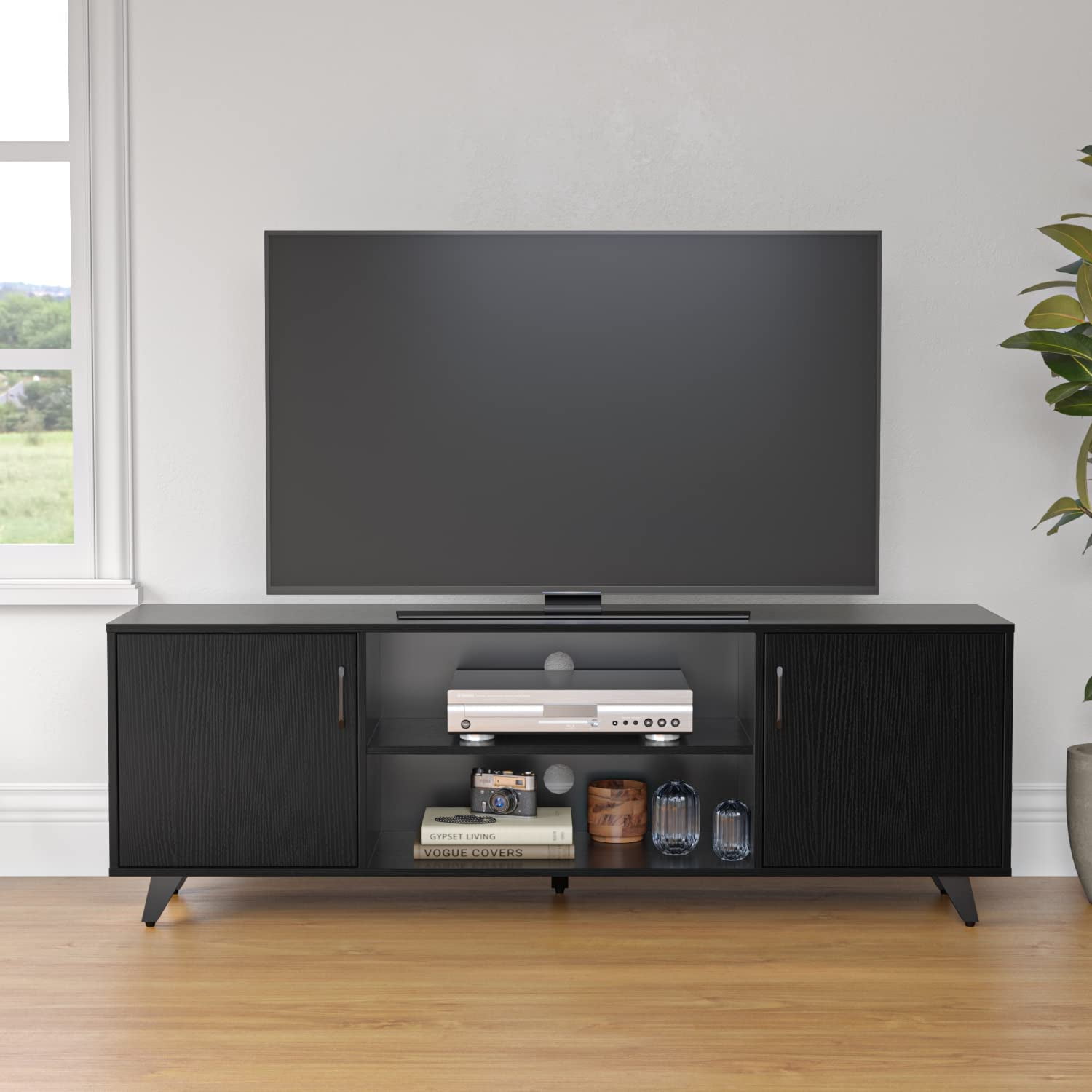 Panana TV Stand Television Stands TV Console Unit with Shelf and 2 ...
