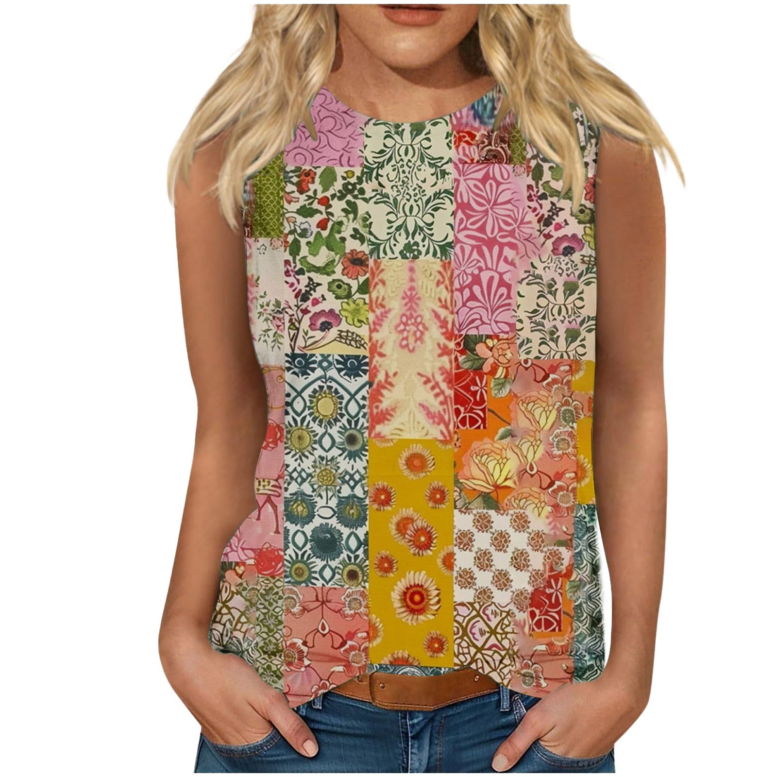 Panankl Womens Tops, Spring Tops for Women, Ladies' Summer Printed ...