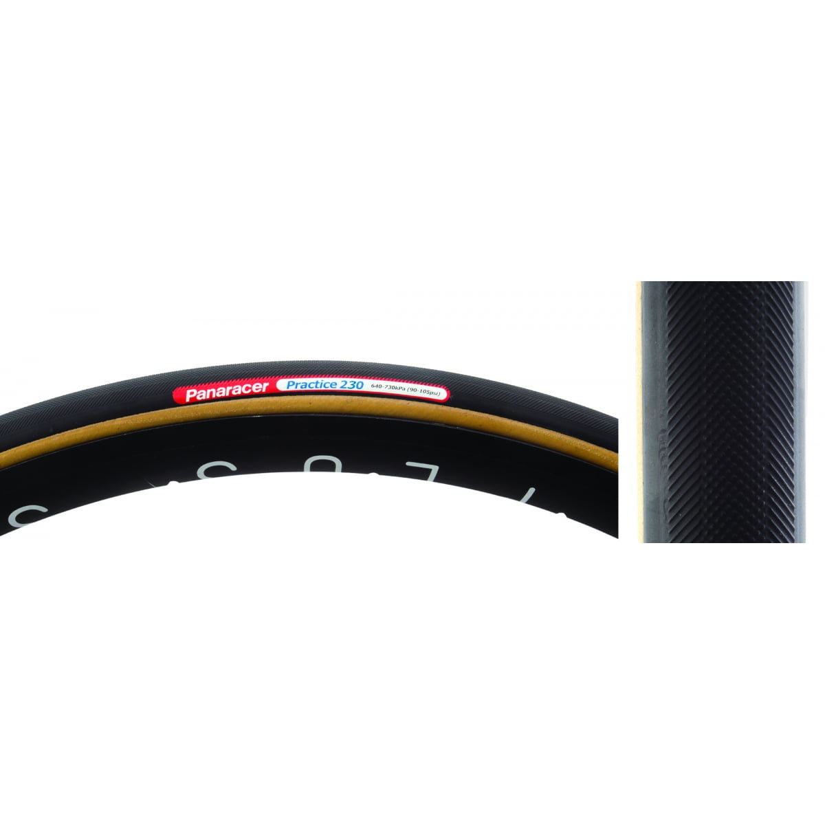 Panaracer Practice 650c Tubular Tire 650x21C Black/Amber 42mm Presta ...