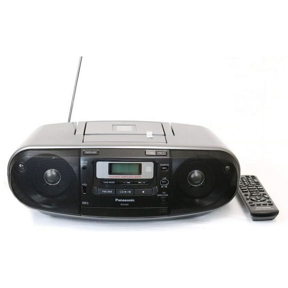 Panasonic AM/FM Boombox with MP3, CD, Cassette Recorder, USB & Music ...
