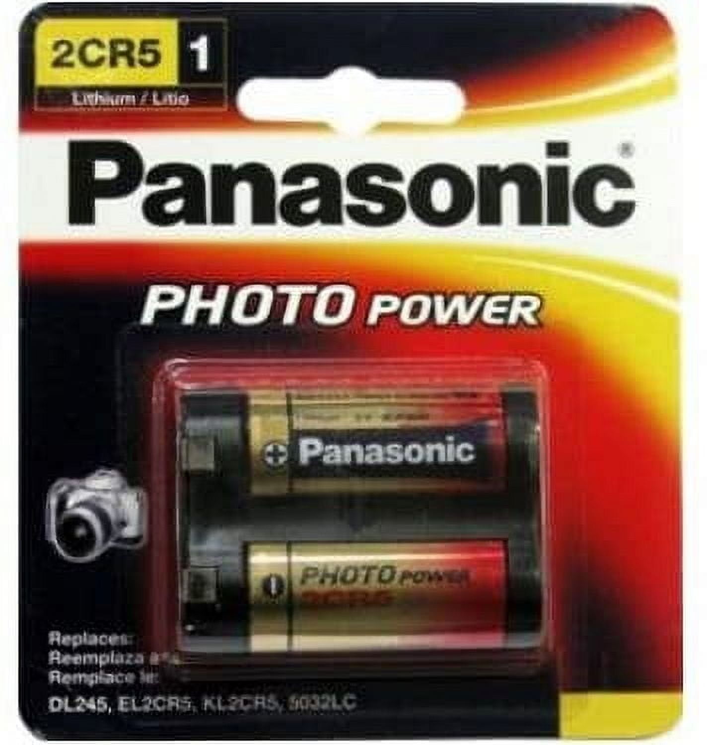 Panasonic 2CR5 6-Volt Photo Lithium Cylinder Battery (2 Batteries ...