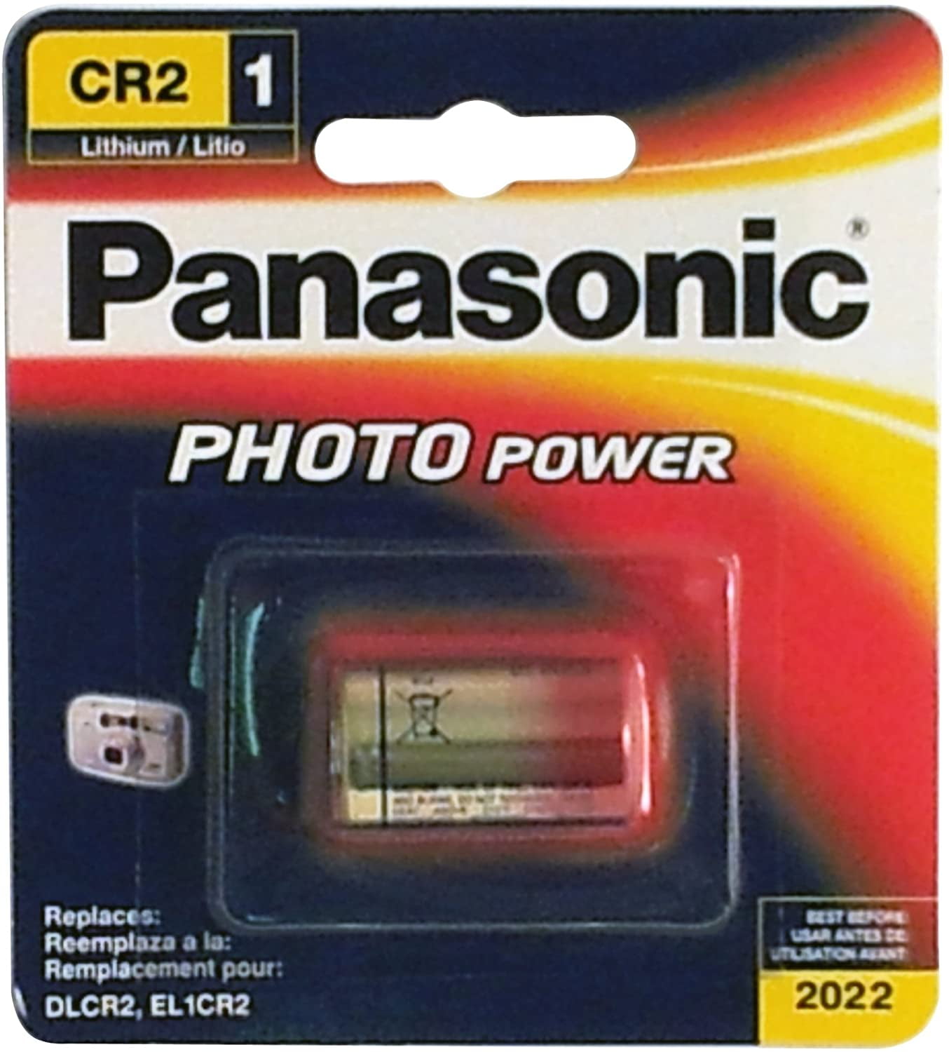 Panasonic 3V CR-2 Photo Lithium Battery Compatible with EL-CR2 GPCR RLCR2 - Walmart.com
