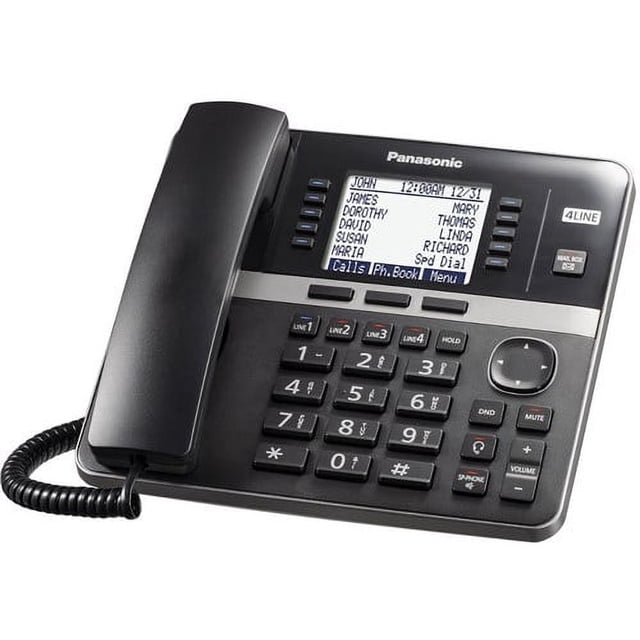 Panasonic 4 Line Corded Desk Phone for Home Business - Expandable ...