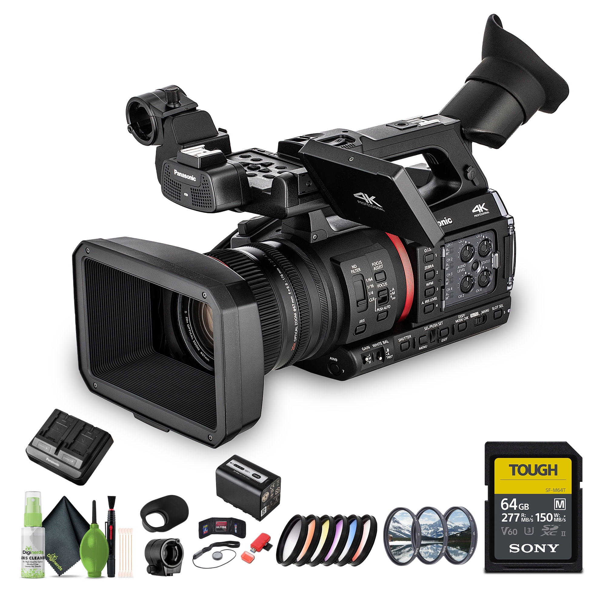Panasonic AG-CX370 UHD 4K Pro Live Streaming Camcorder with NDI HX2 and ...