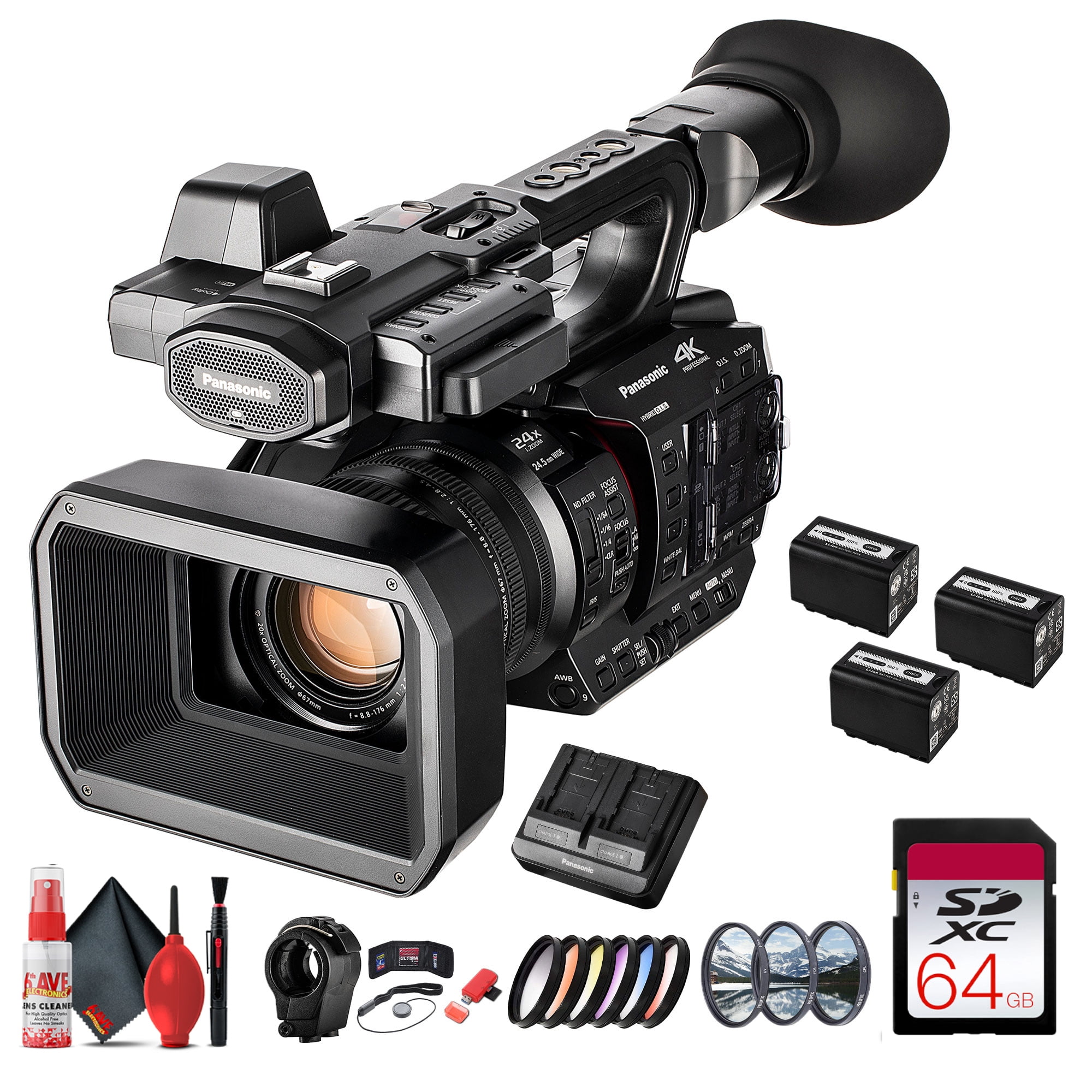 Panasonic AG-X20ED 4K Professional Camcorder, 20x Optical Zoom, UHD 60p ...