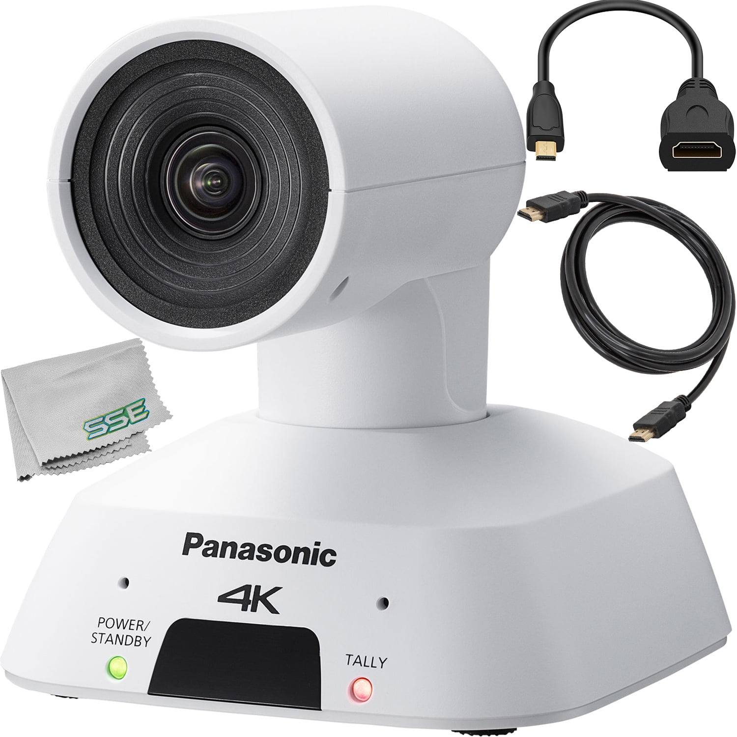 Panasonic AW-UE4WG Compact 4K PTZ Camera with IP Streaming (White) with ...