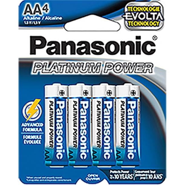 Panasonic Alkaline Platinum Power AA Batteries - 4 Pack for Long ...