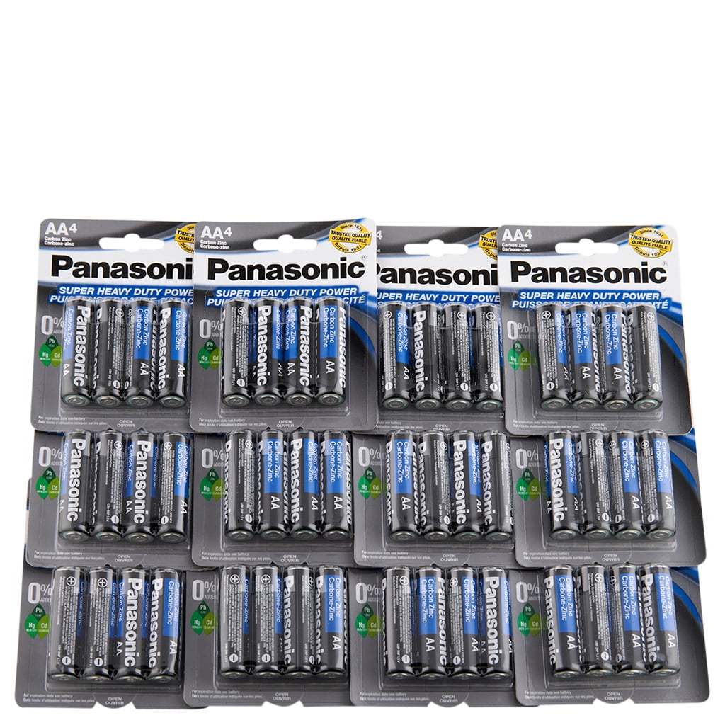 Panasonic Batteries AA 4-Pack Super Heavy Duty Batteries 12 Ct ...