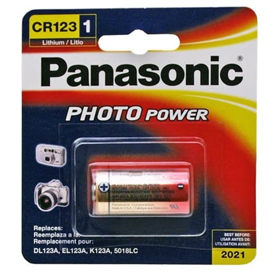 Panasonic CR123 Lithium Photo Battery, 1 Pack - Walmart.com