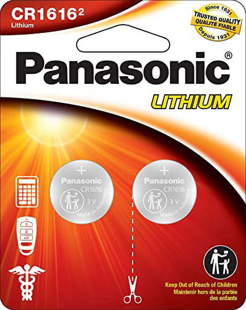 Panasonic CR1616 3.0 Volt Long Lasting Lithium Coin Cell Batteries in ...