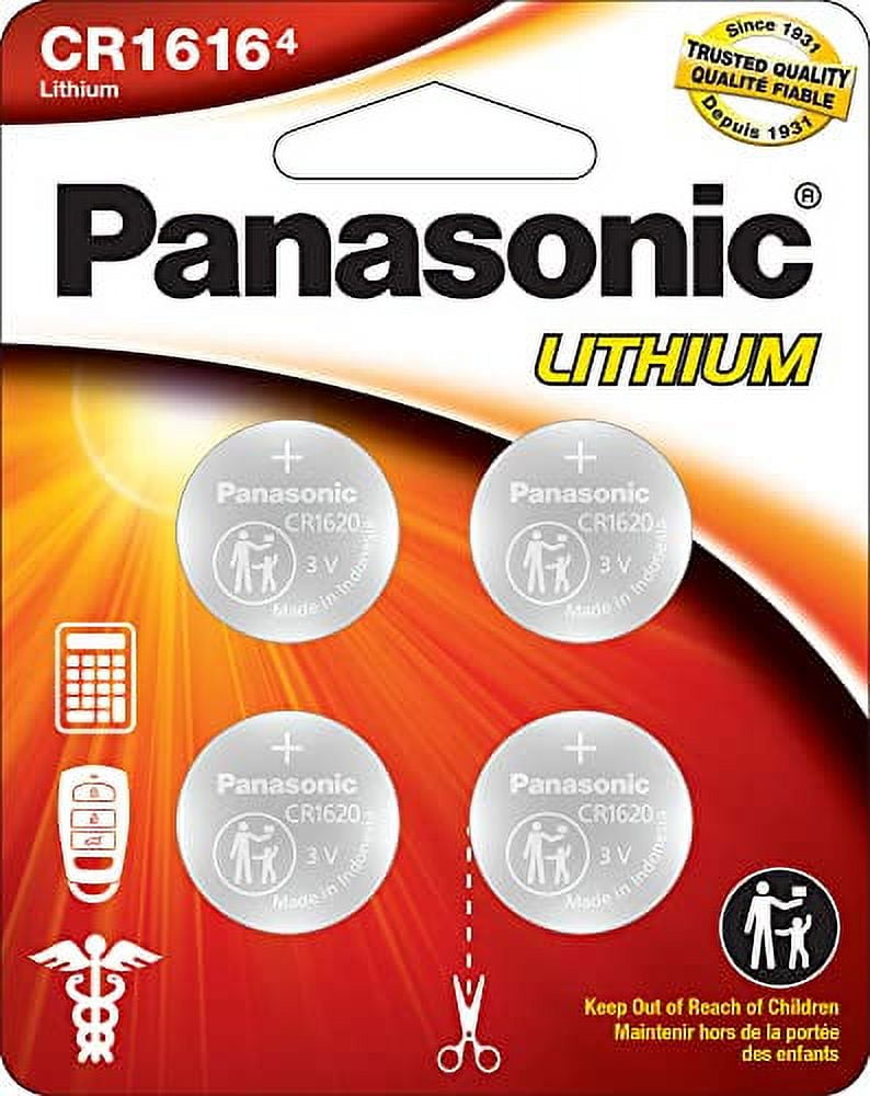 Panasonic CR1616 3.0 Volt Long Lasting Lithium Coin Cell Batteries in ...