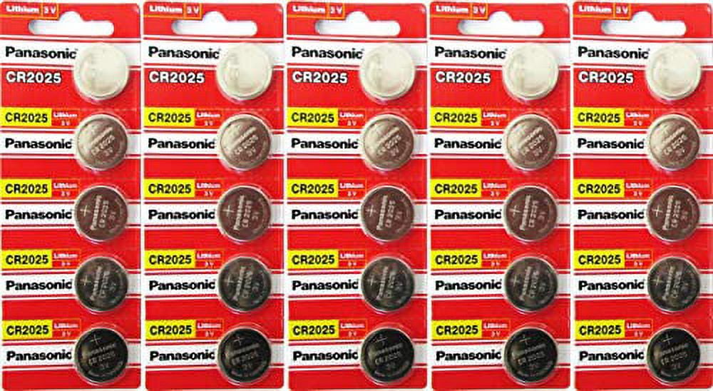 Panasonic CR2025 3 Volt Lithium Coin Battery 25 Pack - Walmart.com