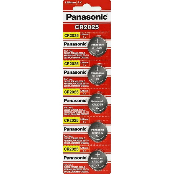 Panasonic CR2025 3 Volt Lithium Coin Cell Batteries (25 Pack) - Walmart Business Supplies