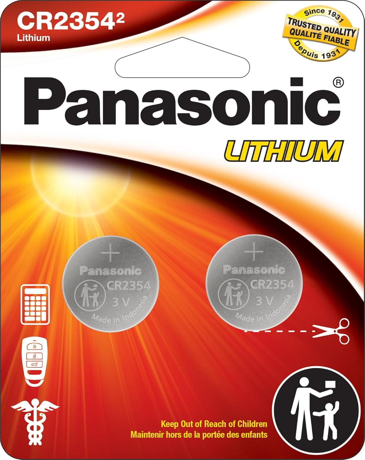 Panasonic CR2354 3.0 Volt Lithium Coin Cell Batteries - Walmart.com