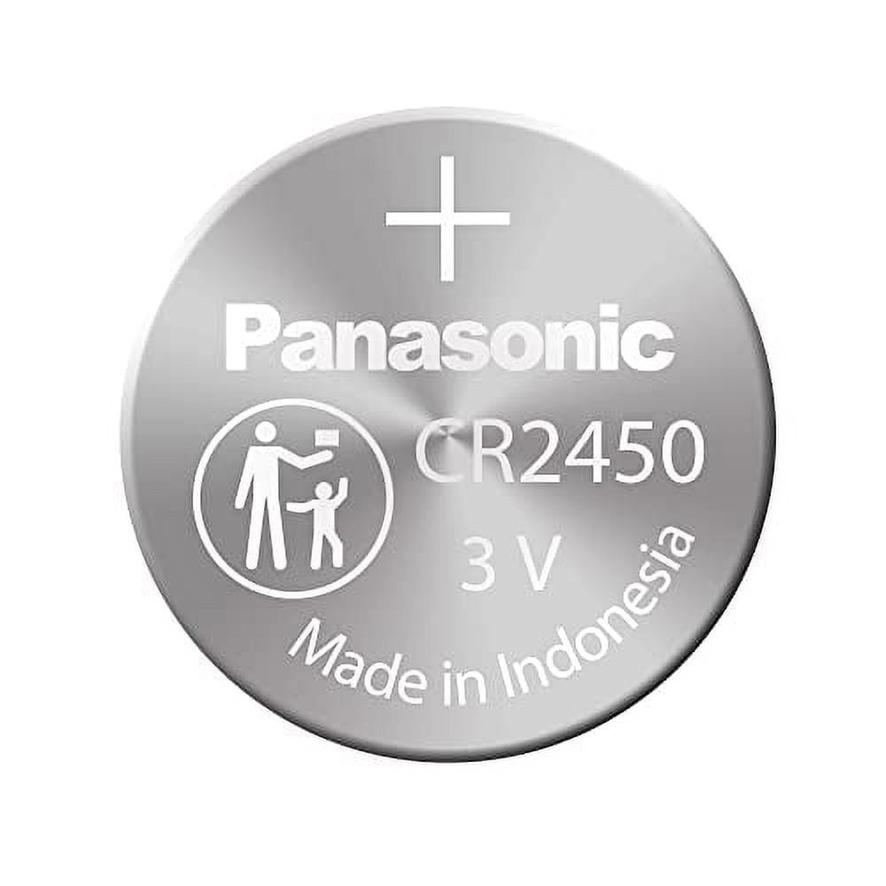 Panasonic CR2450 Battery, Lithium, 3 Volt (Nom.), 620 mA, Coin Cell ...