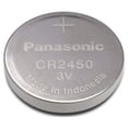 Panasonic CR2450 Battery, Lithium, 3 Volt (Nom.), 620 mA, Coin Cell ...