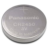 Panasonic CR2450 Battery, Lithium, 3 Volt (Nom.), 620 mA, Coin Cell ...