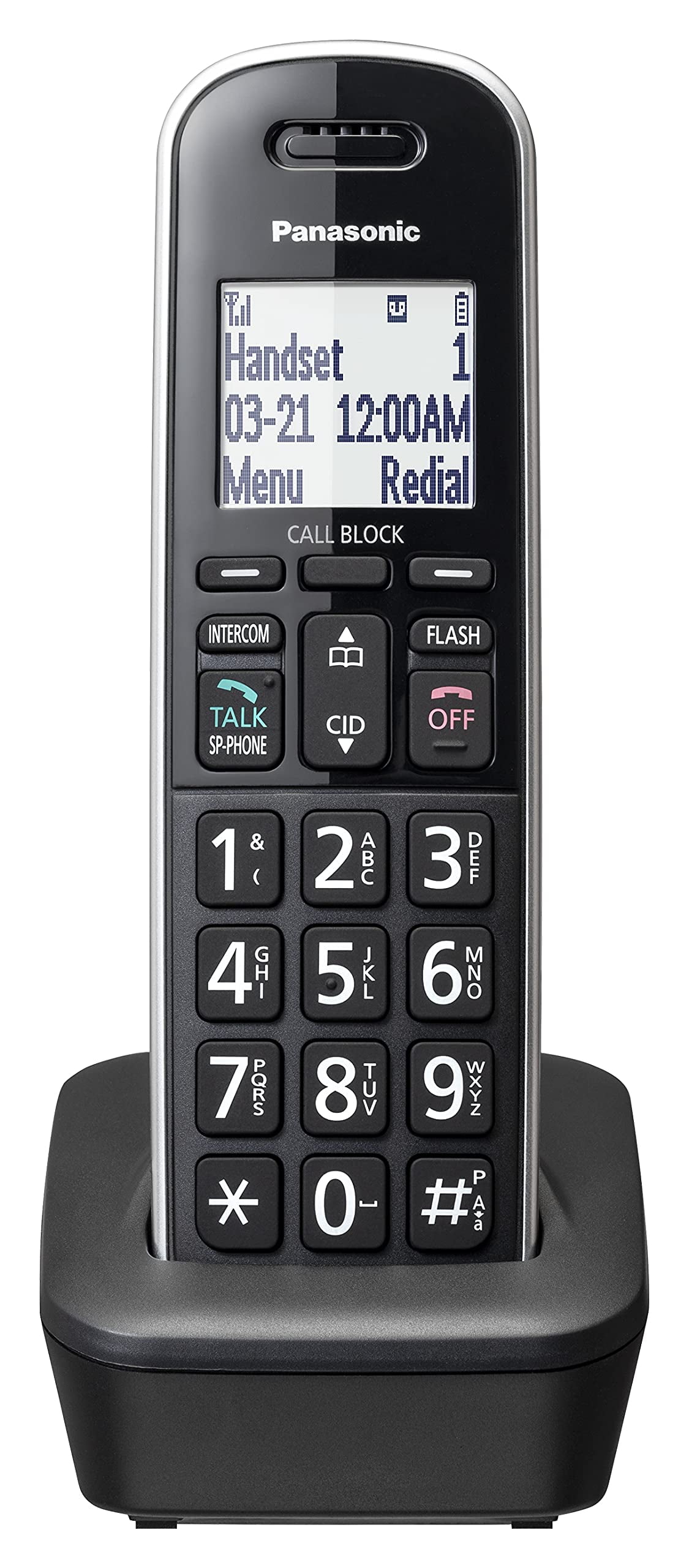 Panasonic Cordless Handset, Add-on for TGB85x, Large LCD, Call Block ...
