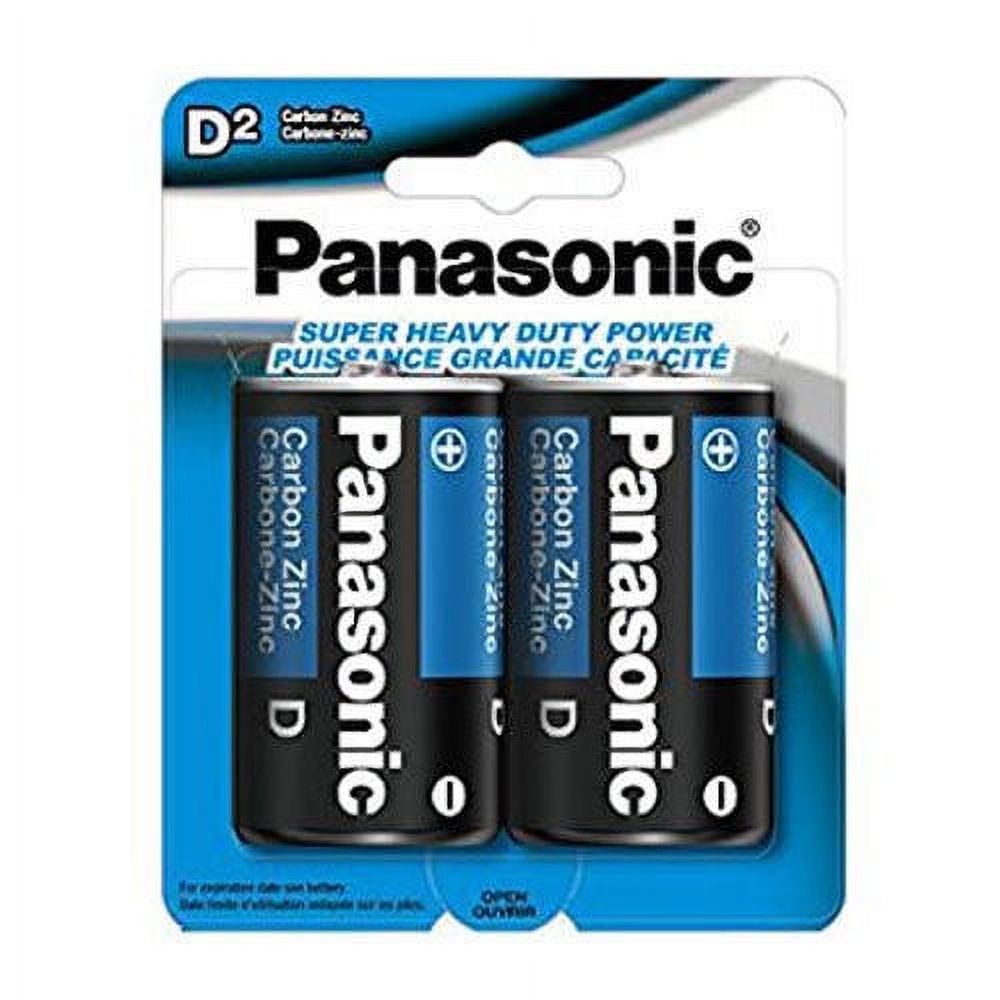 Panasonic "D" Size "D" Battery Batteries Super Heavy Duty Power Zinc Carbon 2PCS - Walmart ...