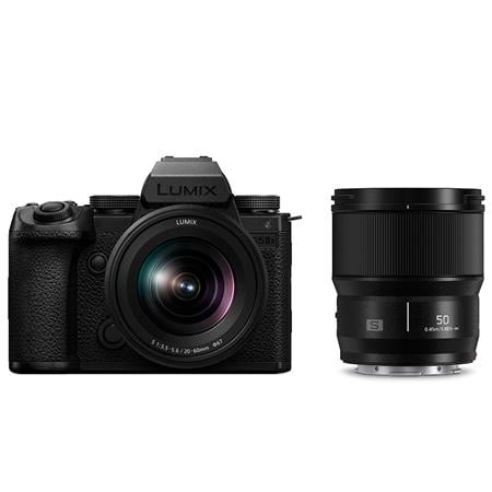 Panasonic DC S5M2X 24.2MP Camera with S R2060 20 to 60mm and S S50 50mm Lens - Walmart.com