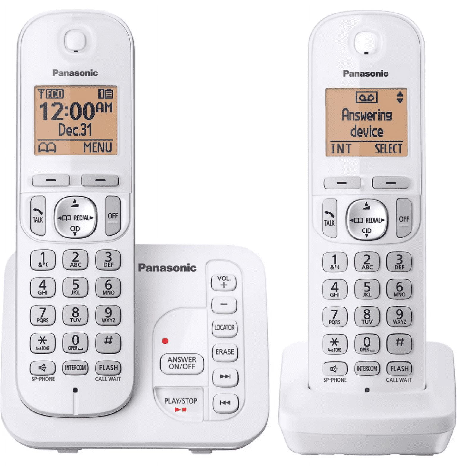 Panasonic DECT 6.0 2-Handset Cordless Phone with Call Block and ...