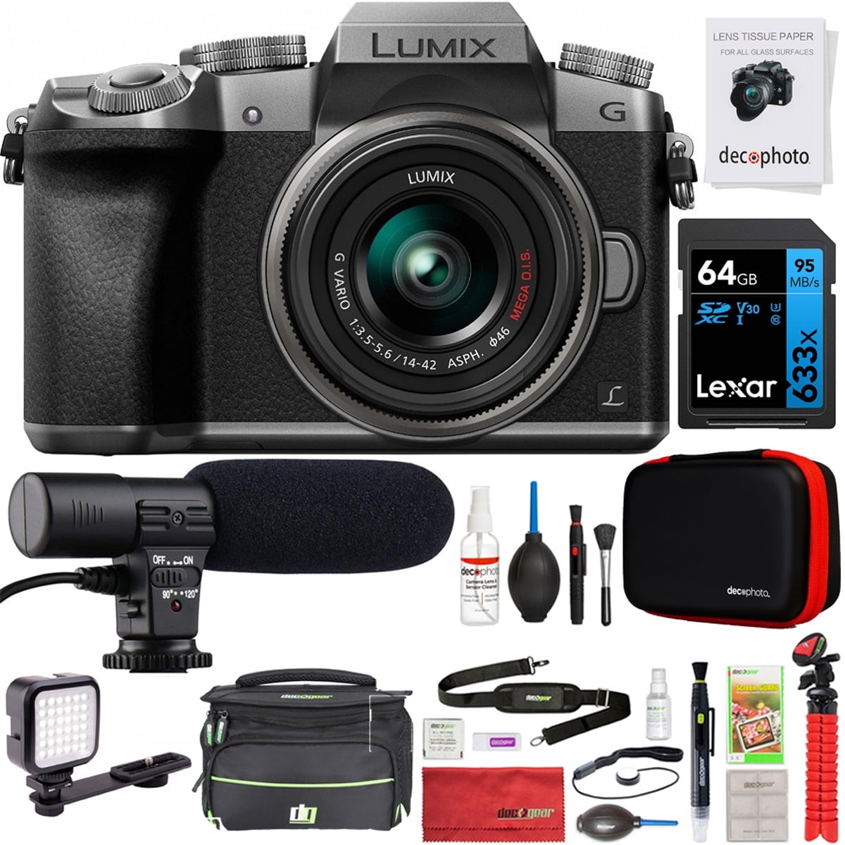 Panasonic DMC-G7KS LUMIX G7 Interchangeable Lens 4K UHD Silver DSLM ...