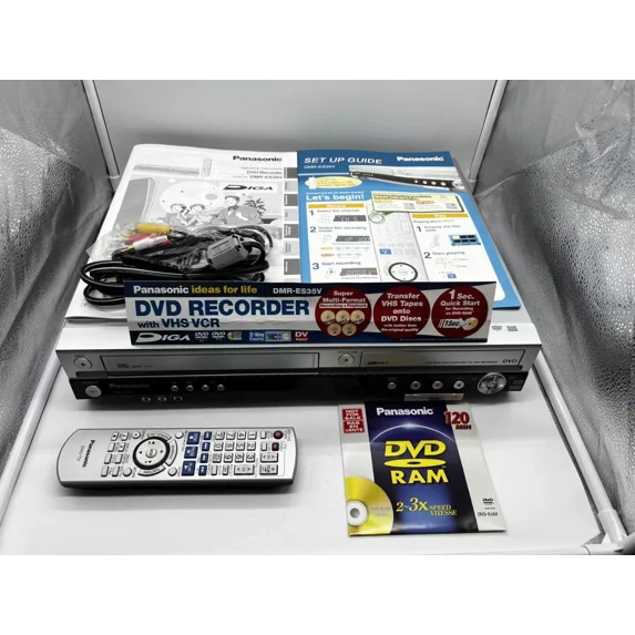 Open Box Panasonic DMR-ES35V DVD/VCR Recorder Combo w/ Original Remote ...