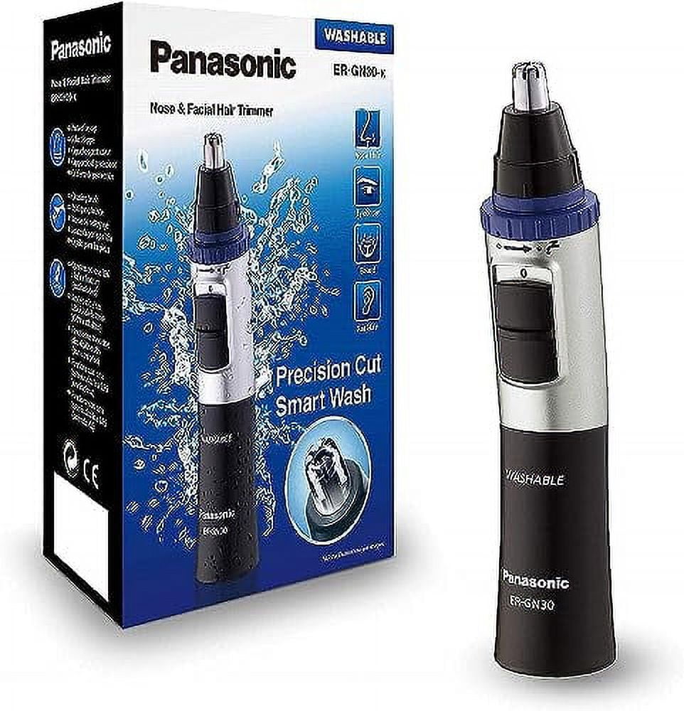 Panasonic ER-GN30-K Nose, Ear n Facial Hair Trimmer Wet/Dry with Vortex ...