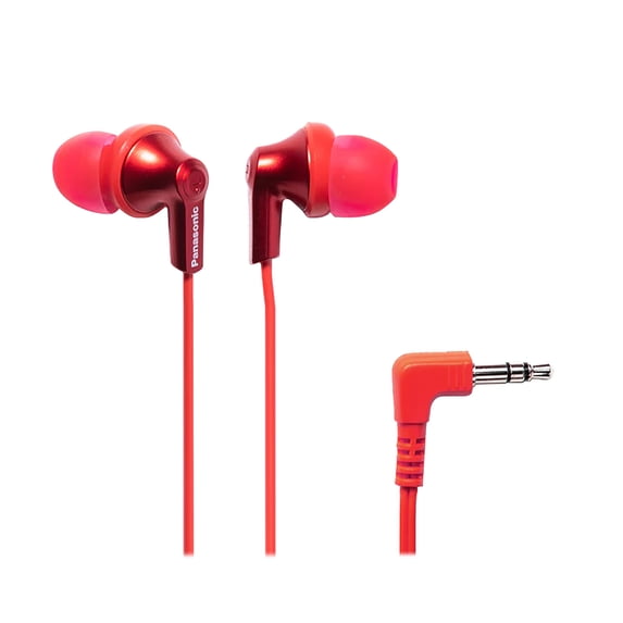 Panasonic ErgoFit Earphones, Neodymium Drivers, RP-HJE120 (Metallic Red ...