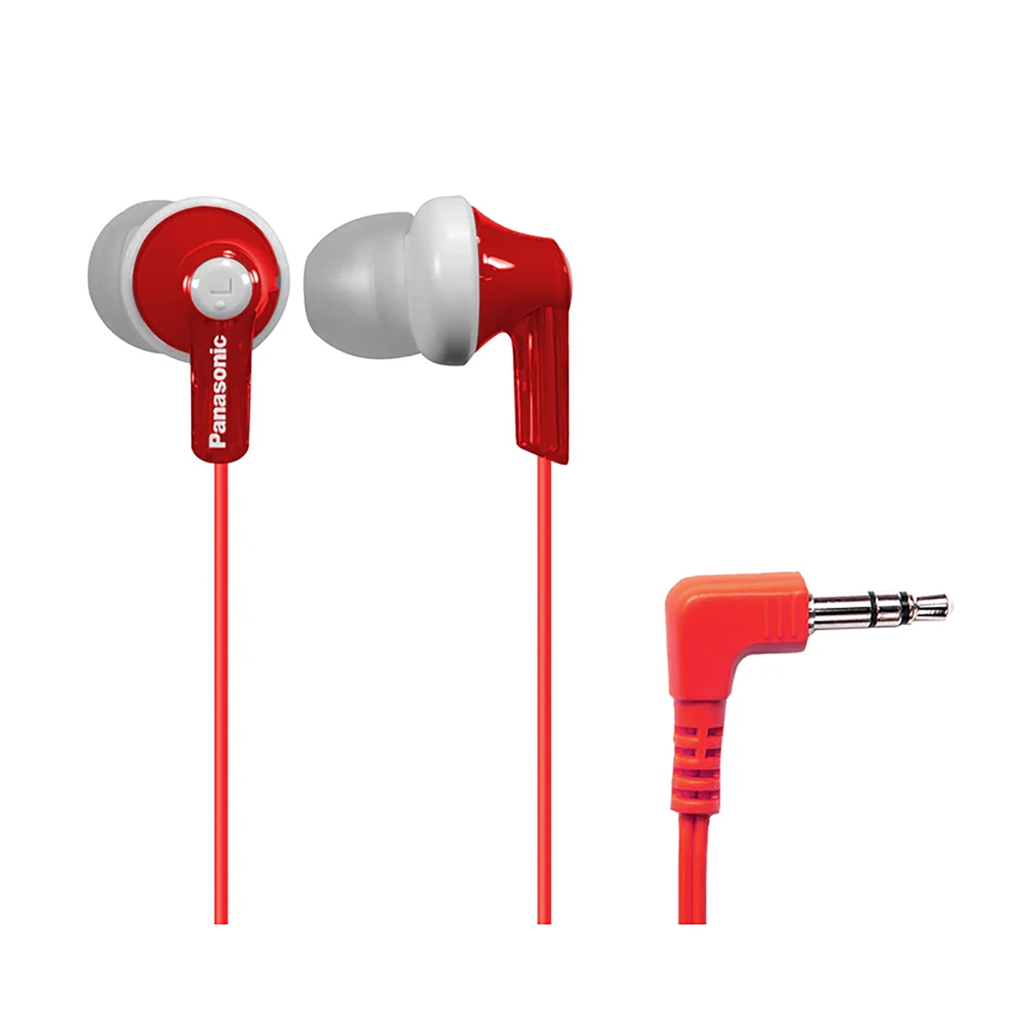 Panasonic ErgoFit Earphones, Neodymium Drivers, RP-HJE120 (Red), RP ...