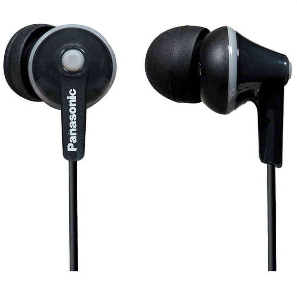 Panasonic ErgoFit In-Ear Headphones (Black) # RP-TCM125-K International Model - Walmart.com