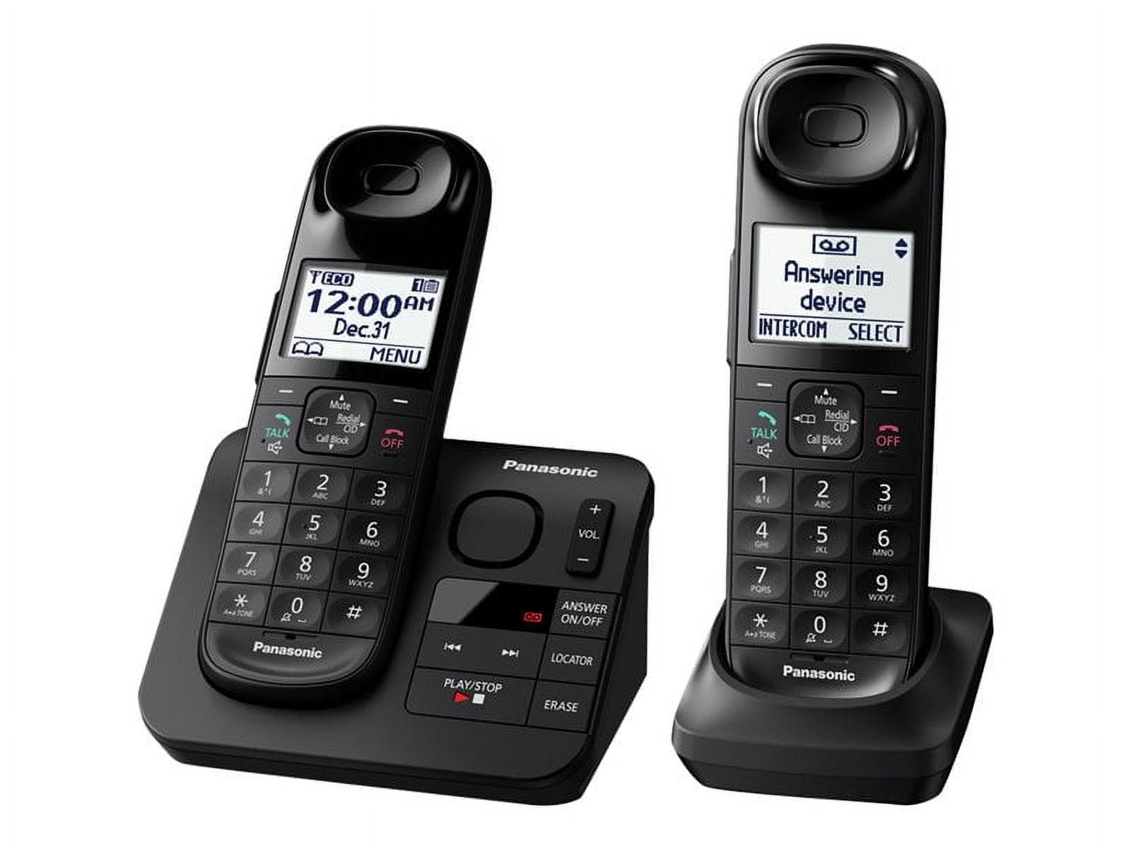 Free Shipping! Panasonic Expandable Cordless 2 Phone Answering System w ...
