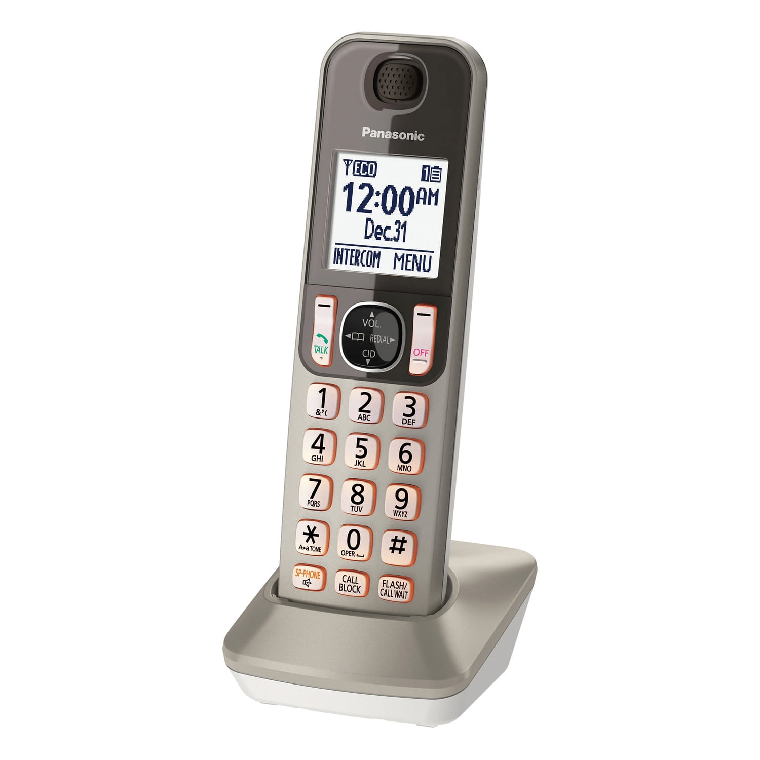 Panasonic Expandable Cordless Handset, Champagne Gold - Walmart.com
