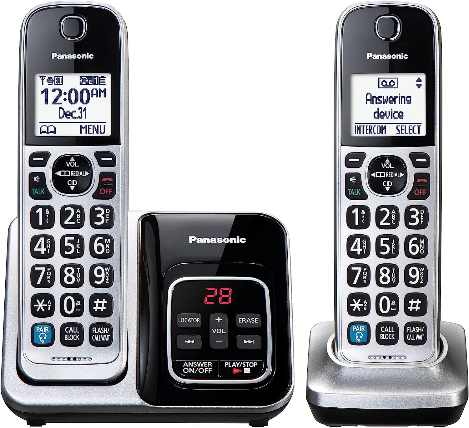 Customer reviews for Panasonic Expandable Cordless Phone System, Bluetooth Pairing for Wireless ...