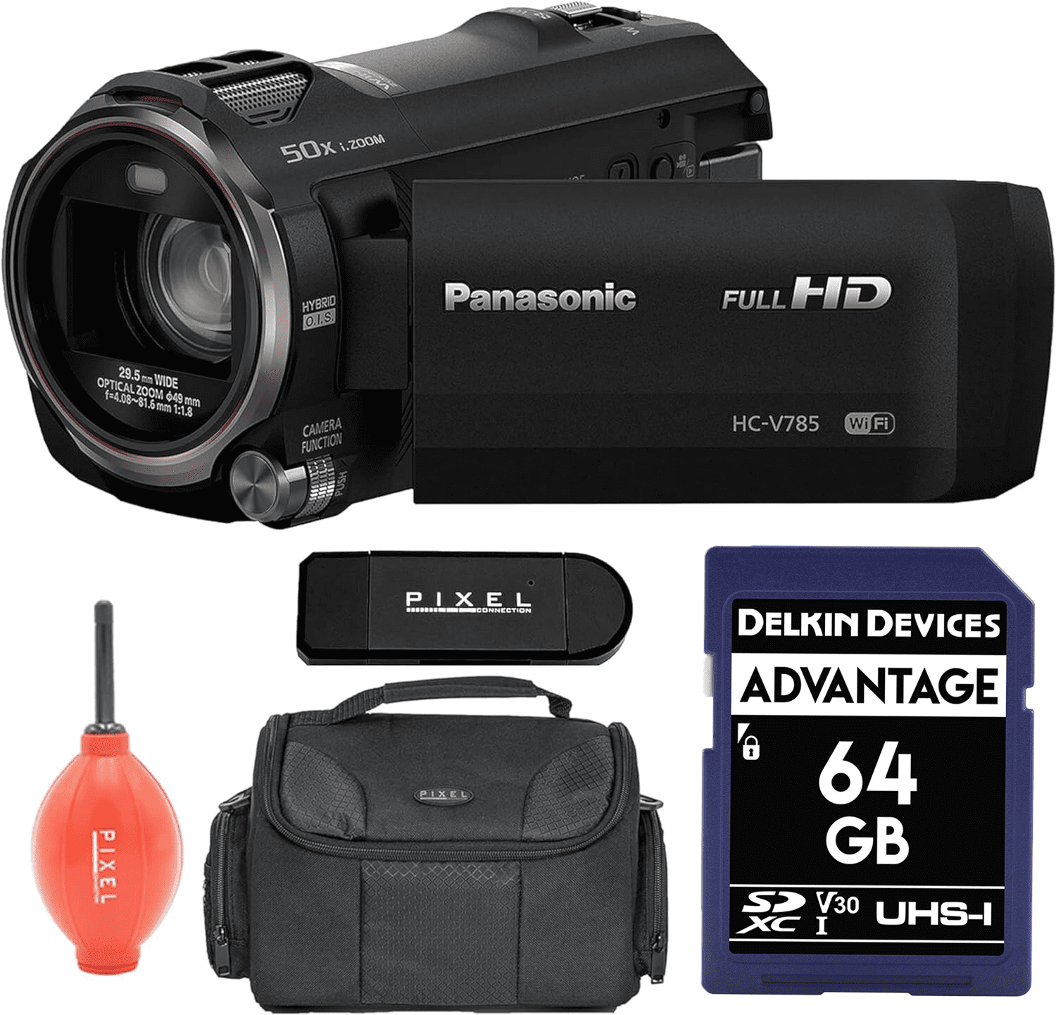 Panasonic HC-V785K Full HD Camcorder, 20X Optical Zoom, 1/2.3 Inch BSI ...