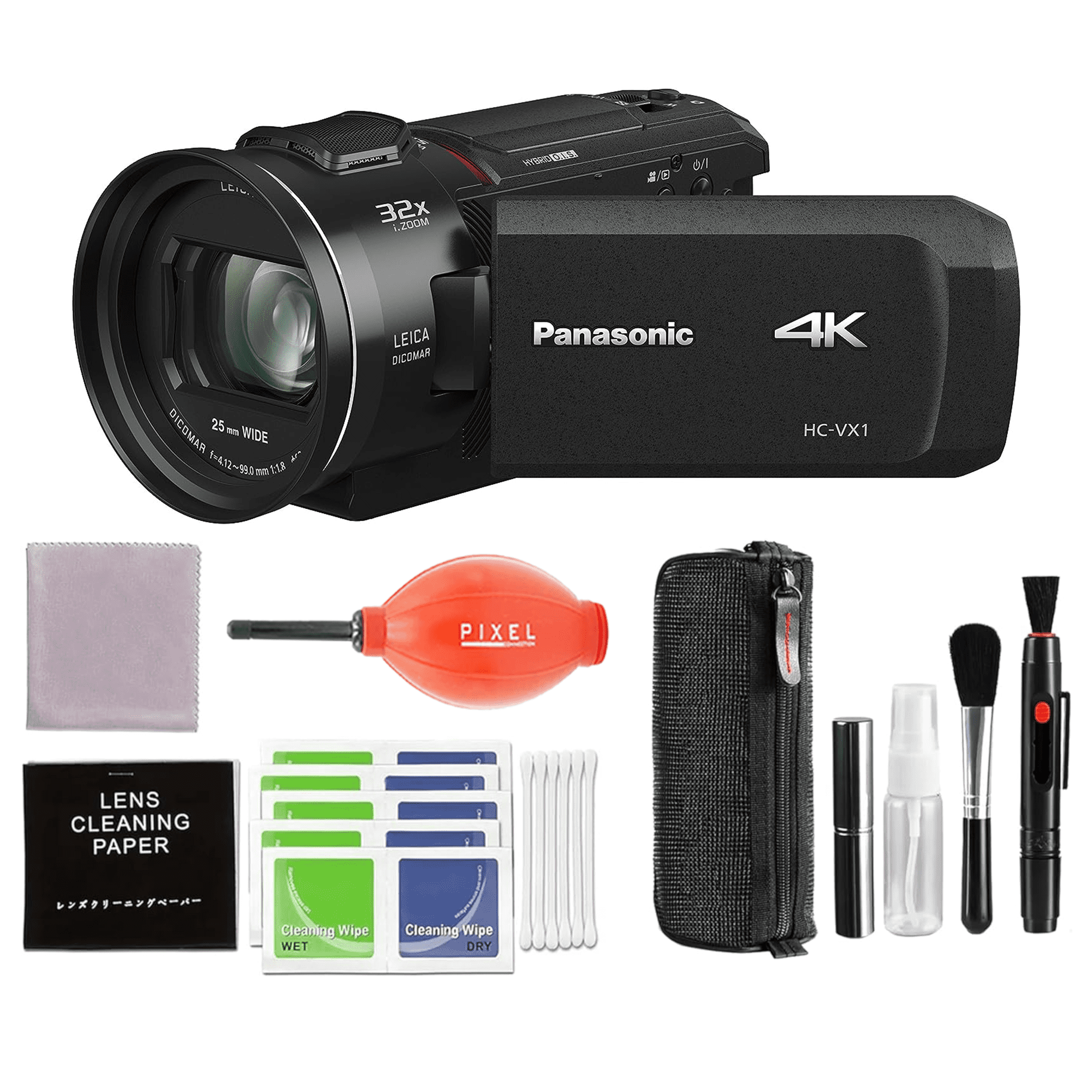 Panasonic HC-VX1 4K Camcorder, 24X Leica DICOMAR Lens, 1/2.5" BSI ...