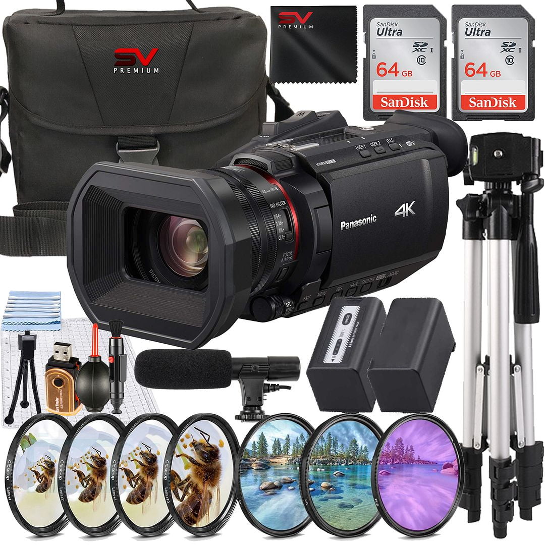 Panasonic HC-X1600 UHD 4K HDMI Lightweight Compact Camcorder with 2 ...