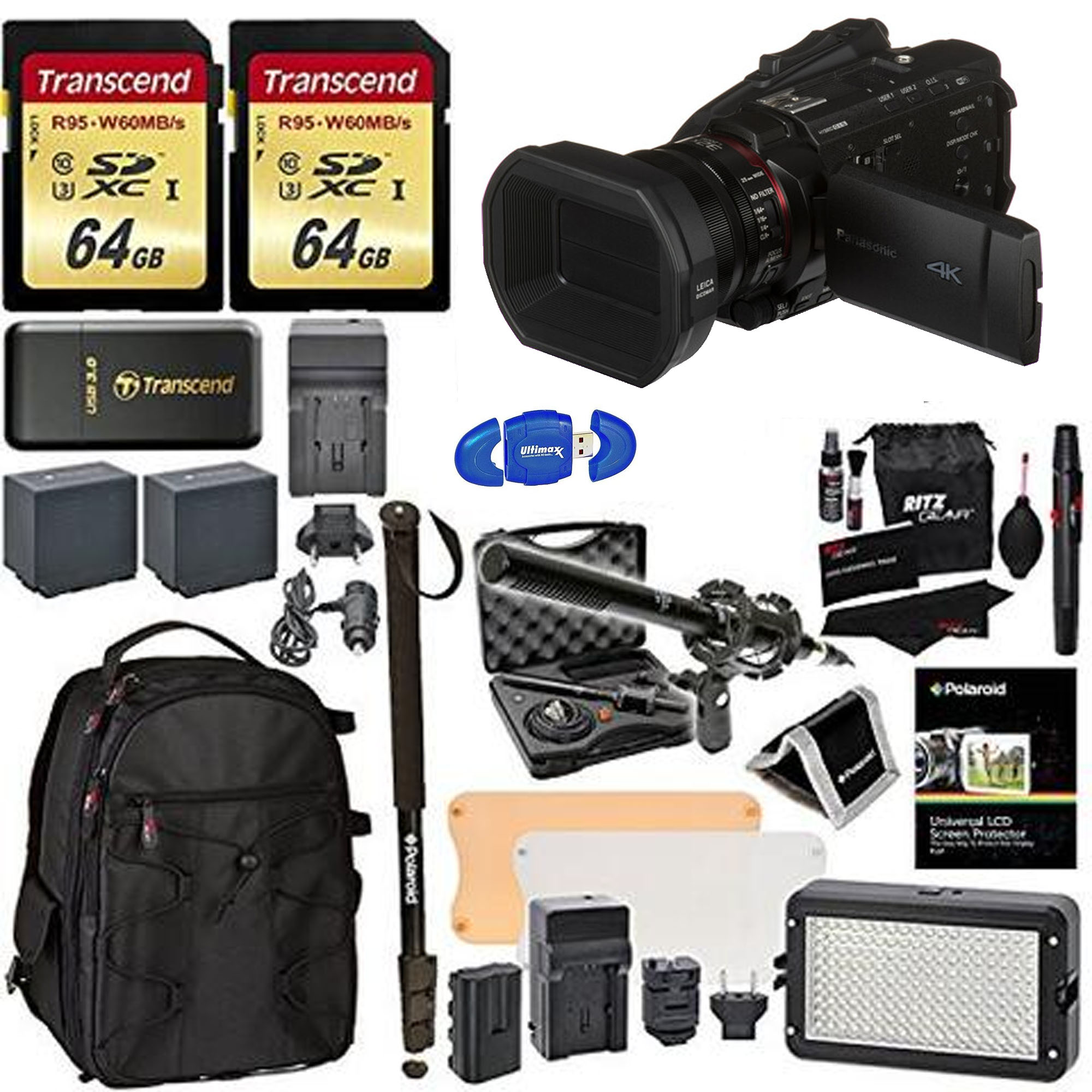 Panasonic HC-X2000 UHD 4K 3G-SDI/HDMI Professional Microphone With 264 GB & More - Walmart.com