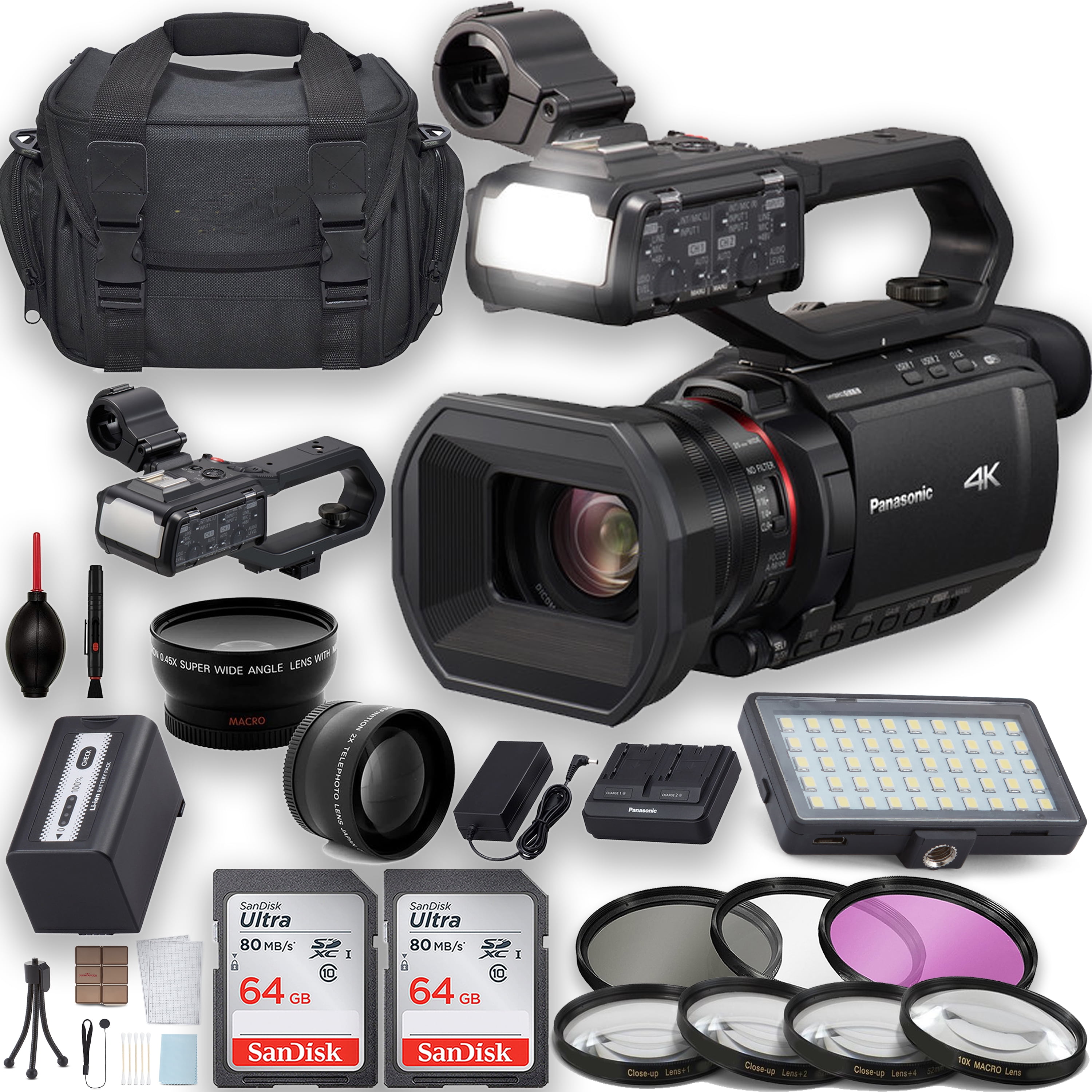 Panasonic HC-X2000 UHD 4K Pro Camcorder with 24x Zoom + Panasonic VW ...