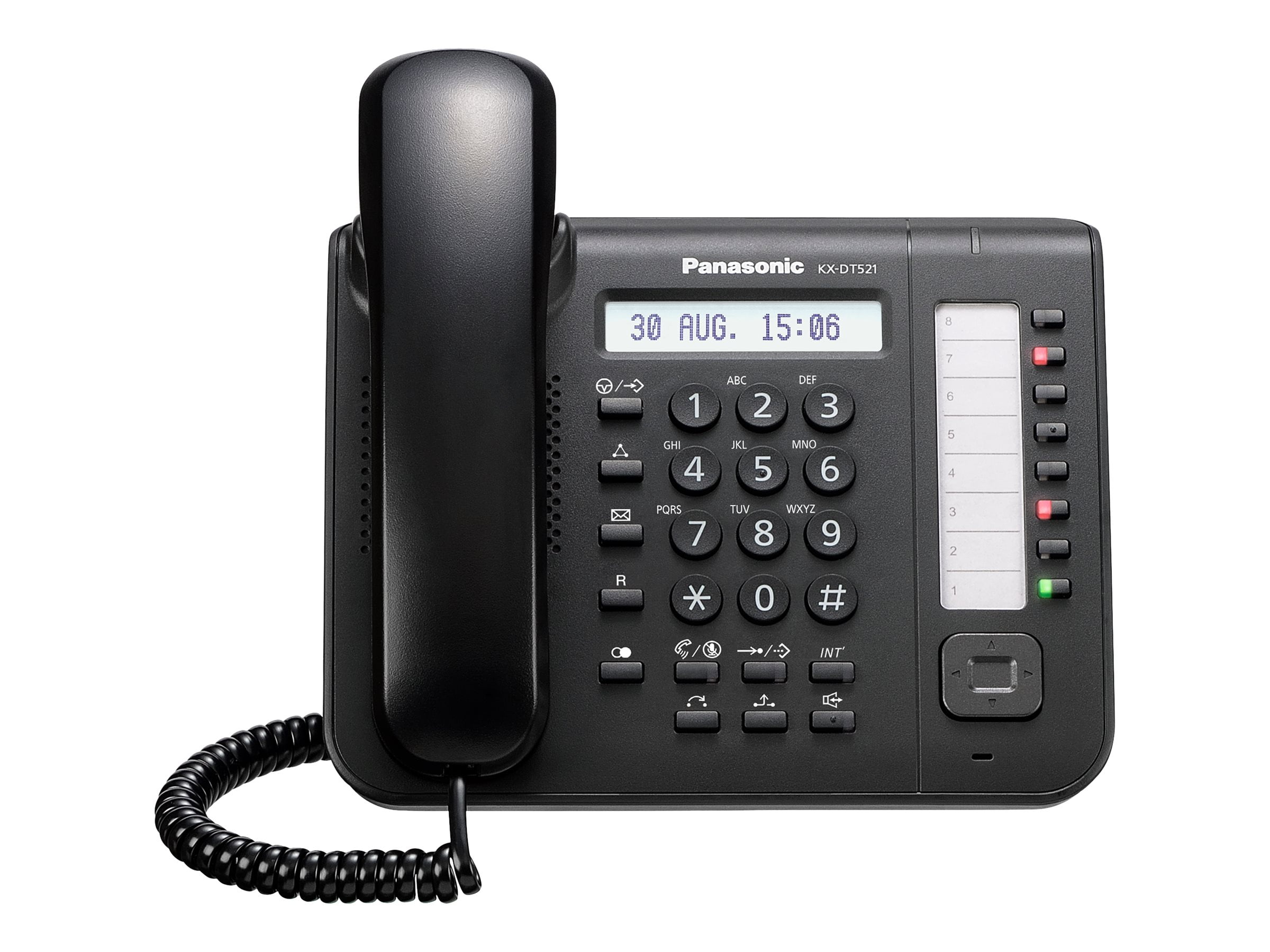 Panasonic Business Systems KX-DT521-B 8 Button 1-line Backlit Lcd Display Digital Telephone W ...