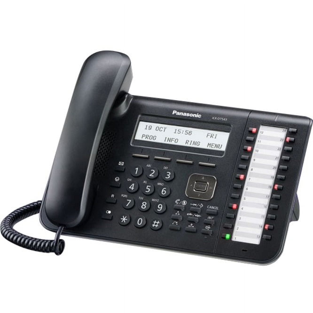 Panasonic KX-DT543 Black Standard Landline Phone with Backlit LCD and ...