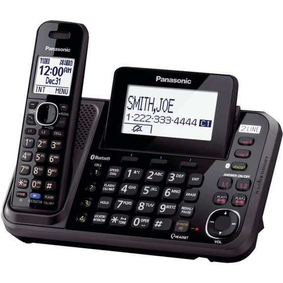 Panasonic KX-TG9541B DECT 6.0 1.90 GHz Cordless Phone, Black - Walmart.com