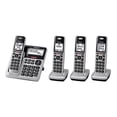 Panasonic KX-TG994 DECT 6.0 Cordless Phone, Gray, 4 Handsets, Wall ...