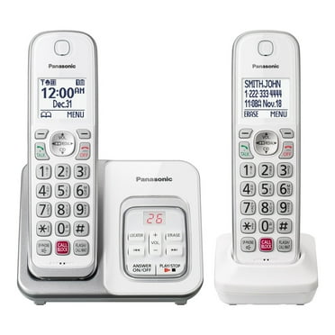 Panasonic 3 Handset DECT 6.0 Expandable Cordless Phone System with Digital Answering System ...
