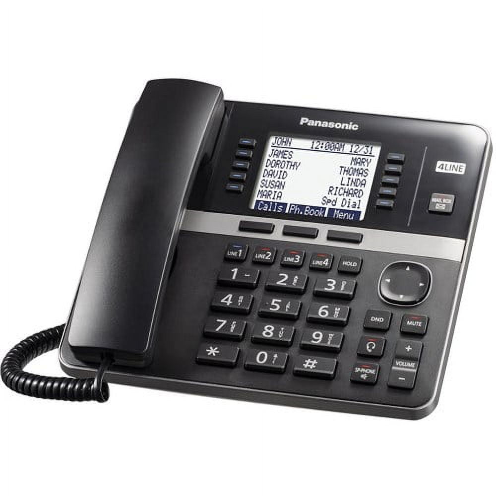 Panasonic KX-TGWA40B Landline Telephone: Multi-Line Corded Desktop ...