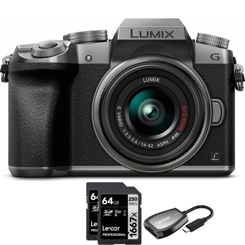 Panasonic LUMIX G7 Interchangeable Lens 4K Ultra HD Silver DSLM Camera ...