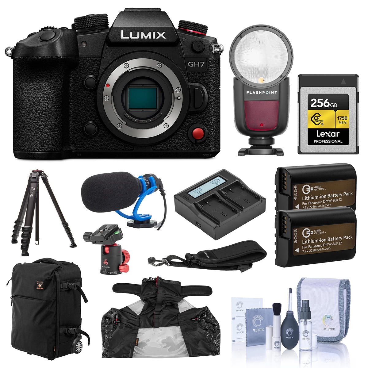 Panasonic LUMIX GH7 Mirrorless Camera, Bundle with 256GB Memory Card ...