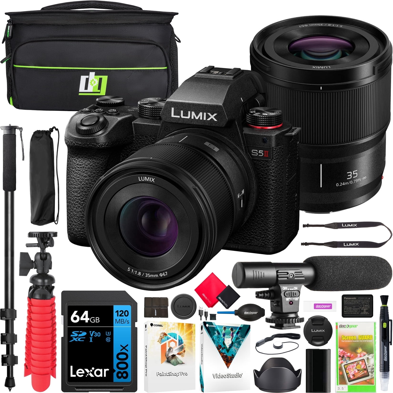Panasonic LUMIX S5II Full Frame Mirrorless Camera with 35mm F1.8 Lens ...